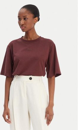 HUGO BOSS T-Shirt Enismall 50523256 Braun Oversize