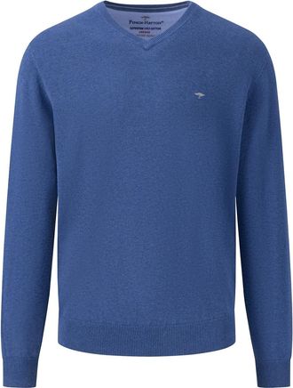 Fynch-Hatton Strickpullover mit V-Ausschnitt Wave/M