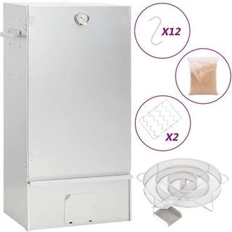 vidaXL R&auml;ucherofen mit Kaltrauchgenerator Verzinkter Stahl - Vidaxl