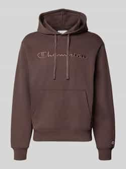 Champion Relaxed Fit Hoodie aus Baumwoll-Mix mit Label-Stitching