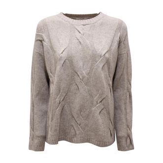 KANGRA Girocollo a Treccia Pullover - - Knitwear - Damen - Grau - M
