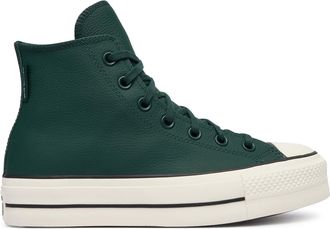 Converse Sneakers aus Stoff Converse Chuck Taylor All Star Lift Platform Water-Repellent A18393C Dunkelgr&uuml;n