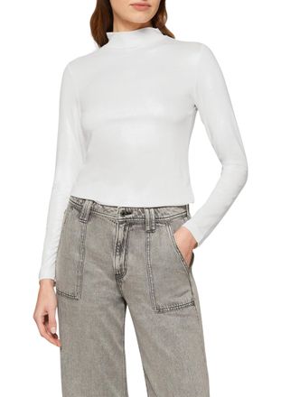 s.Oliver Schmal geschnittenes Langarmshirt aus Viskosemix