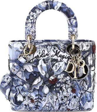 Dior My ABCDior Lady Dior Bag Embroidered Printed Leather satchel - Blau