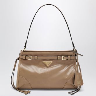 Prada Small Bonnie top-handle bag in Cameo calf leather