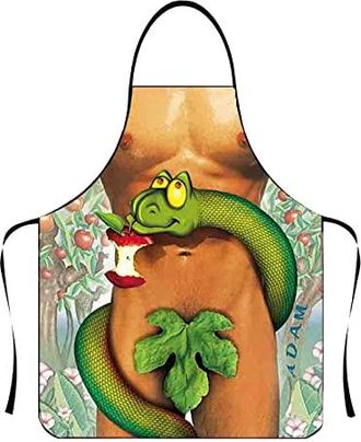 QUINTRA Dr&ocirc;le Personnalit&eacute; Tablier Cr&eacute;atif Muscle Hommes Tablier Bikini Couple Dessin anim&eacute; Tablier Polyester B&eacute;b&eacute; Oreiller, v, A