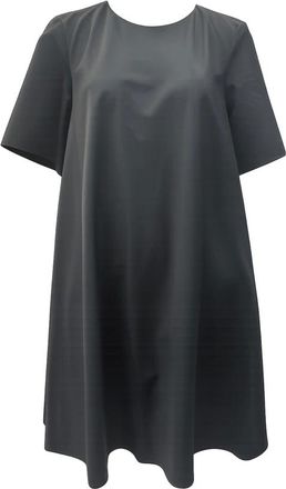 Kaos Kaos, Femme, Robes, Noir, Taille: 40 FR Robe Boxy en Coton, Manches Courtes