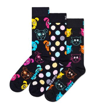 Happy Socks Unisex 3-Pack Classic Dog Socken, Multicolor, 36-40 (3er Pack)