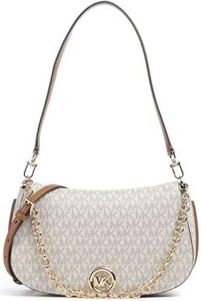 Michael Kors Sac port&eacute; &eacute;paule logo MK Nolita Vanille-Noisette