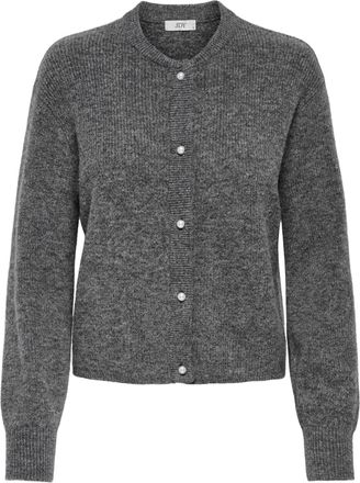 Jacqueline de Yong JdY Damen Jdylumi Life L/S Button Cardiga KNT Noos, Dark Grey Melange, XXL