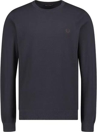 Fred Perry Herren Pullover blau Baumwolle unifarben