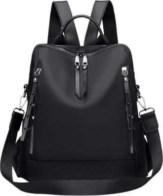 Valiclud Sac &agrave; Dos de Voyage Femme Capacit&eacute; en Tissu Oxford Noir L&eacute;ger et R&eacute;sistant Sac &agrave; Bandouli&egrave;re Amovible Polyvalent pour Usage Quotidien et Sorties Urbai