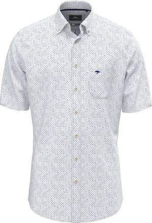 Fynch-Hatton Halbarm-Hemd aus Baumwolle mit Print White/XXL