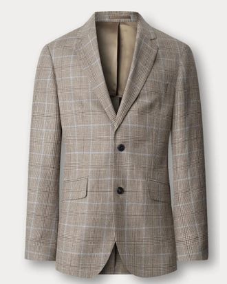 Hackett Teilgef&uuml;ttertes Woll-Sakko mit Leinen und Seide, Tailored Fit in
