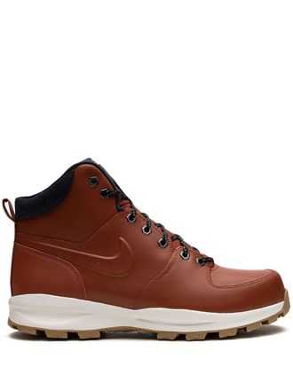 Nike Orange bottines Manoa SE Rugged Orange en cuir - Marron