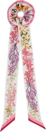 Ferragamo Femme, Accessoires, Rose, Taille: ONE Size Spring Print Silk Scrunchie With Mini Bandeau