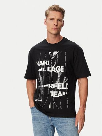 Karl Lagerfeld T-Shirt B3M17034 Schwarz Relaxed Fit