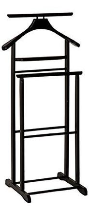 Haku M&ouml;bel Herrendiener, Stummer Diener, schwarz, Massivholz - Ma&szlig;e: B 47 x H 102 x T 36 cm, Style: Traditional