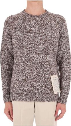 Ballantyne Pull &agrave; col rond Raw Diamond - Homme - Pulls - Brun - Taille: M