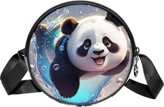 Generic Sac &agrave; bandouli&egrave;re rond pour femme, petit sac &agrave; bandouli&egrave;re avec fermeture &eacute;clair, bretelles r&eacute;glables, style d&eacute;contract&eacute;, pour femmes et filles