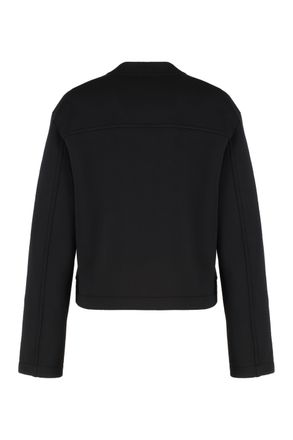 Moncler Womens Sweatshirt Techno Fabric Black Viscose Sweatshirts Sweater
