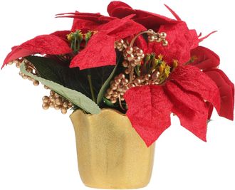 OSALADI K&uuml;nstliche Weihnachtstopfpflanze Dekoration f&uuml;r Innen und Au&szlig;endekoration Nat&uuml;rliche Bonsai-deko f&uuml;r Weihnachtsfeiern und Festtagsarrangements