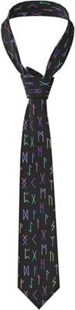 Generic Cravate Pour Hommes Symbole Runique Magique Rainbow Noir &Eacute;troit Cravates Tendance Cravate Pour Homme Pour F&ecirc;te Remise De Dipl&ocirc;me C&eacute;l&eacute;brations