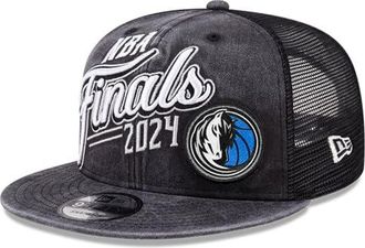 New Era Casquette de camionneur Dallas Mavericks 9FIFTY 2024 NBA Finals Western Conference Champions - Noir, noir, Taille unique