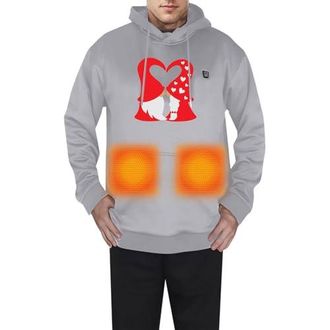 Generic Sweat &agrave; capuche chaud pour la Saint-Valentin, lautomne et lhiver pour hommes, femmes, couples, chargement USB, v&ecirc;tements chauds de Saint-Valentin (3),