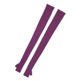 Dolce & Gabbana Femme, Accessoires, Violet, Taille: ONE Size Fingerless Elbow-Length Gloves