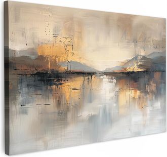 MuchoWow &copy; Leinwand Bilder XXL Gro&szlig; 140x90 cm XXL Wanddeko Gro&szlig; Wohnzimmer Aesthetic Room Decor Deko Zimmer Wandbilder Modern Panorama Gro&szlig;es Wandbild Kunst - 