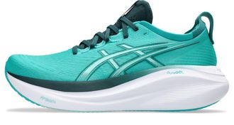 Asics Mens Gel-Nimbus 27 Running Shoe, Wave Teal/Saxon Green, 46.5 EU