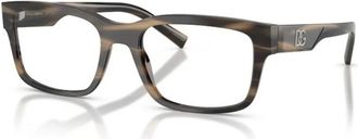 Dolce & Gabbana Homme, Accessoires, Brun, Taille: 57 MM Rectangle Optical Frame