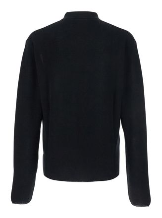 Jacquemus Mens Black Polo Shirt With Tone-On-Tone Logo Cotton Knit T-Shirts And Polos