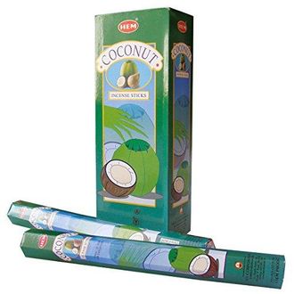 Laroom 11923 - Pack 6 Packungen mit 20 Sticks Räucherstäbchen Hem Coconut