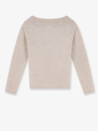 Max Mara Womens Cashmere Sweater With Removable Band Beige