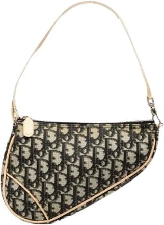 Dior Pre-owned Mini Oblique Saddle - Femme - Pre-owned - Noir - Taille: ONE Size
