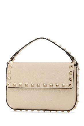 Valentino Garavani Womens Ivory Leather Rockstud Handbag Lightivory Borse A Mano Bag