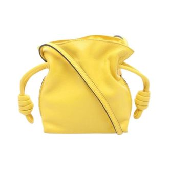 Loewe Pre-owned Flamenco Clutch Leder Umh&auml;ngetasche - - Pre-owned - Damen - Gelb - ONE SIZE