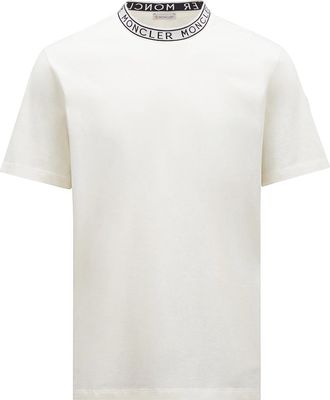 Moncler Moncler Logo-trimmed Cotton T-shirt, Men, White, Size: 3xl