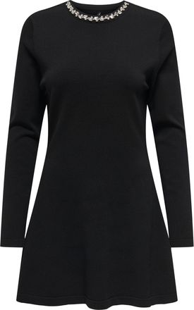 Only Damen Onlmilla Ls Bling Dress at KNT, Black, XS