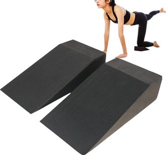 Generico Fu&szlig;keil&uuml;bung: Yoga aus doppeltem weichem EVA-Kunststoff, Keilbl&ouml;cke, Plattform zur Dehnung der Kniebeugen, flexibles Schr&auml;gbrett f&uuml;r Pilates, Schaumst