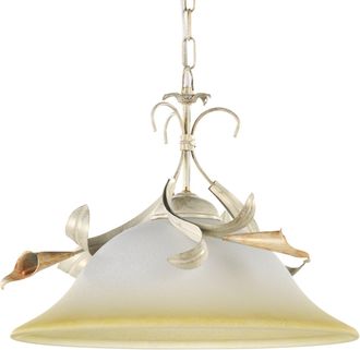 Onli Lucrezia Pendelleuchte E27, Elfenbein, 40 cm x H&ouml;he 90 cm