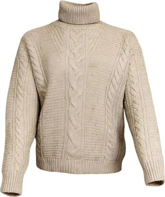 Max Mara Pull &agrave; col roul&eacute; - Femme - Pulls - Beige - Taille: 38 FR
