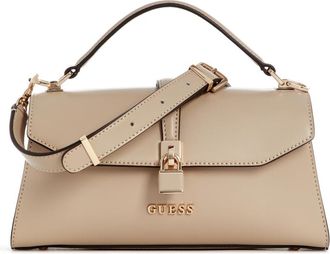 Guess Queensland Top Handle Flap Bag Simply Taupe