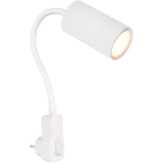 Globo Lighting Wandleuchte Innen Wandlampe mit Schalter Wohnzimmer Steckdosenlampe Schlafzimmer 57911DPW