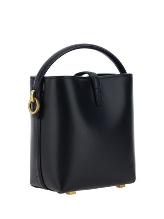 Saint Laurent Womens Shoulder Bag Le 37 Black Calf Leather