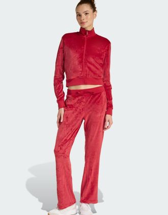 adidas adidas Performance - Glam - Surv&ecirc;tement en velours - Bordeaux actif-Rouge