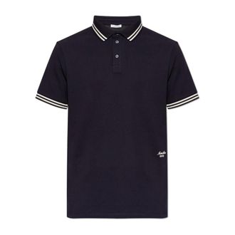 Moncler Polohemd mit gesticktem Logo - - Tops - Herren - Blau - L