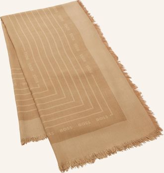HUGO BOSS Gewebter Schal Laik_120*120 beige